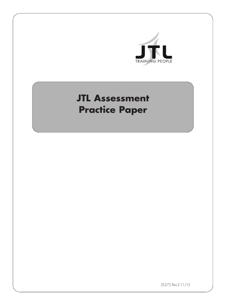 JTL Assessment Practice Guide | PDF | Water Heating | Mains Electricity