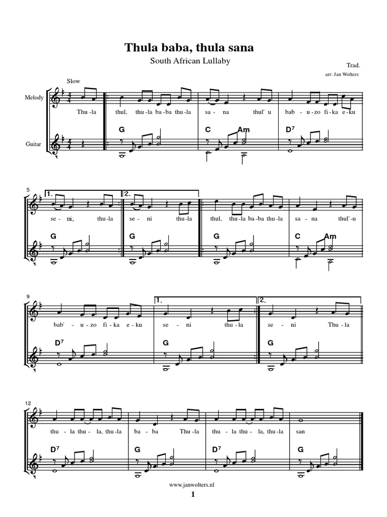 Thula Baba, Thula Sana | PDF