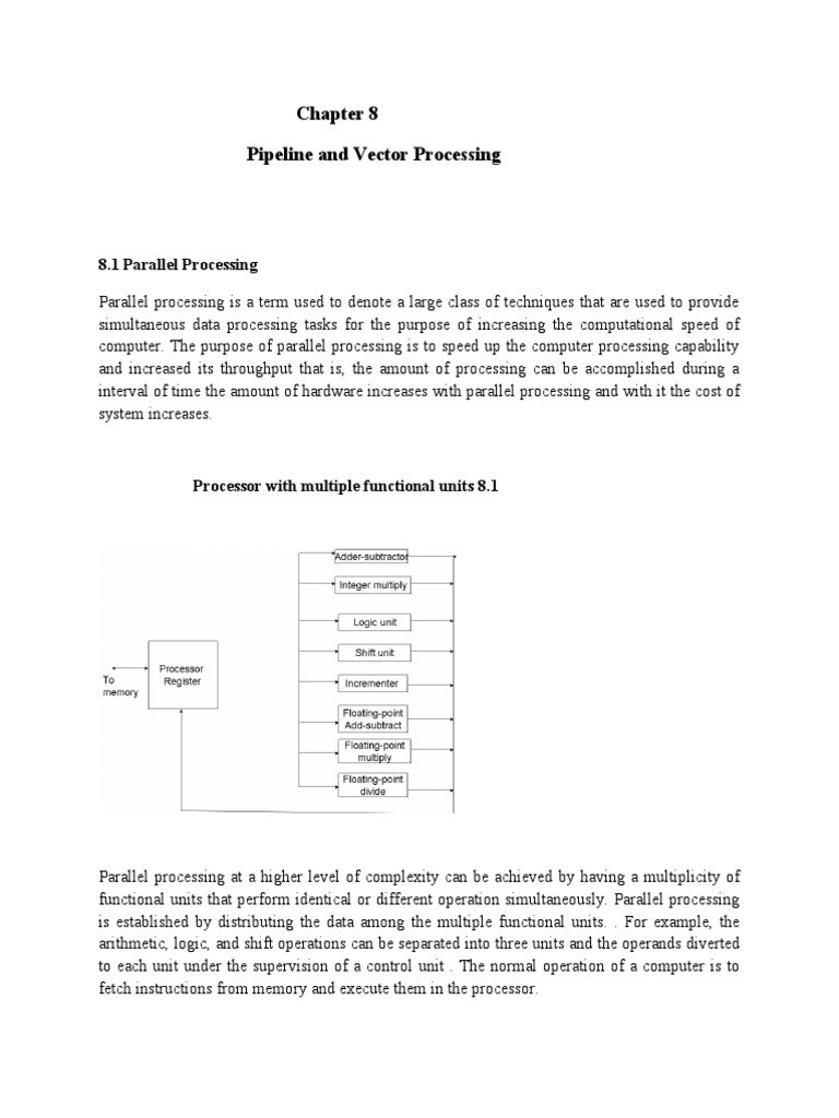 Chapter 8 Pipeline and Vector Processing | PDF | Instruction Set | Parallel Computing