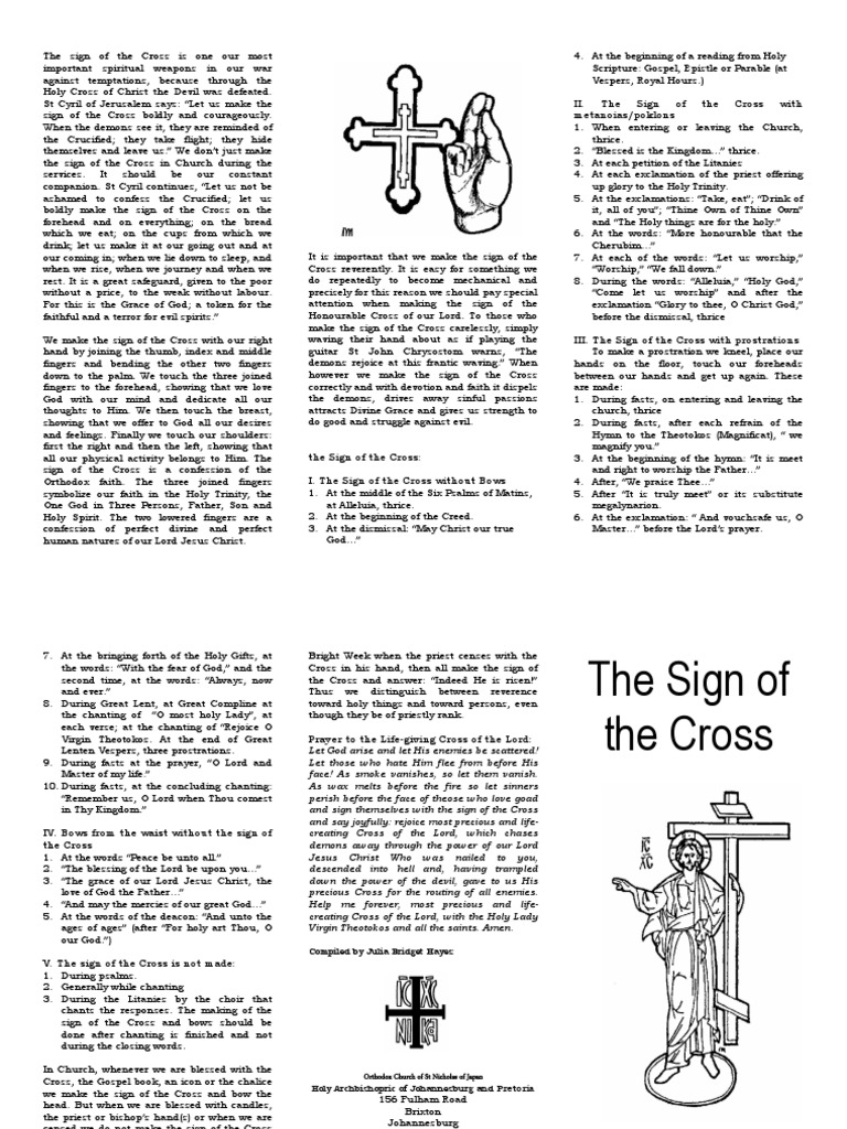 The Sign of The Cross | PDF | Christian Worship And Liturgy | Eastern ...