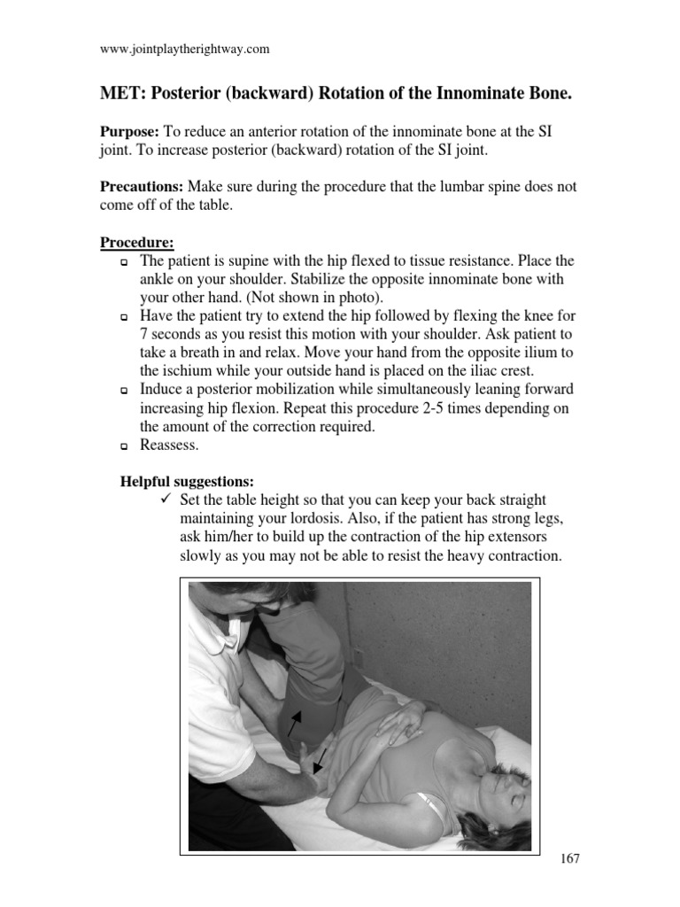 5.6 Muscle Energy Techniques for the Pelvis 167-171 | Anatomical Terms ...