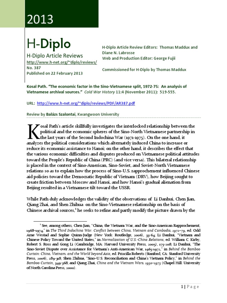 H-Diplo Article Reviews | PDF | China–United States Relations | China
