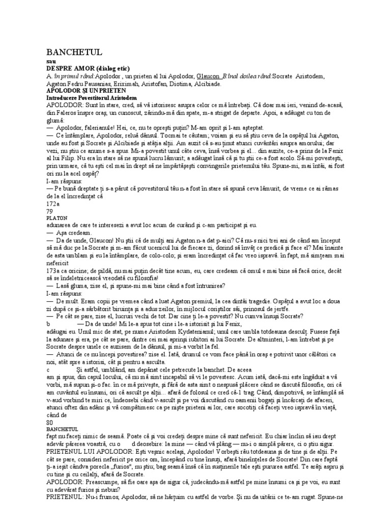 Banchetul-Platon | PDF