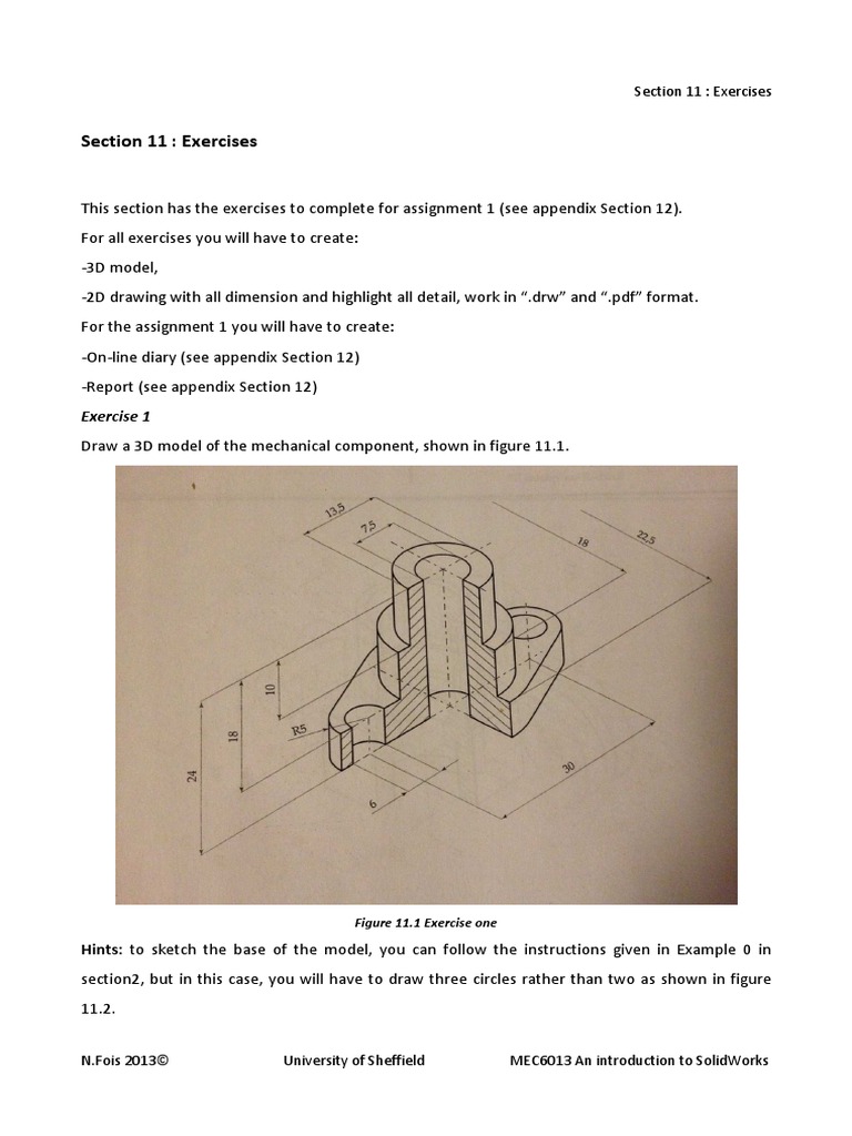 Solidworks Assignments | PDF