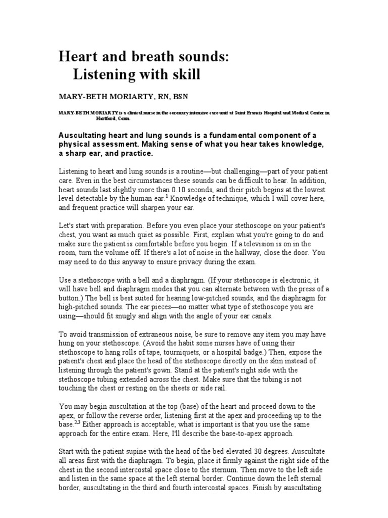 Heart and Breath Sounds | PDF | Heart Valve | Heart