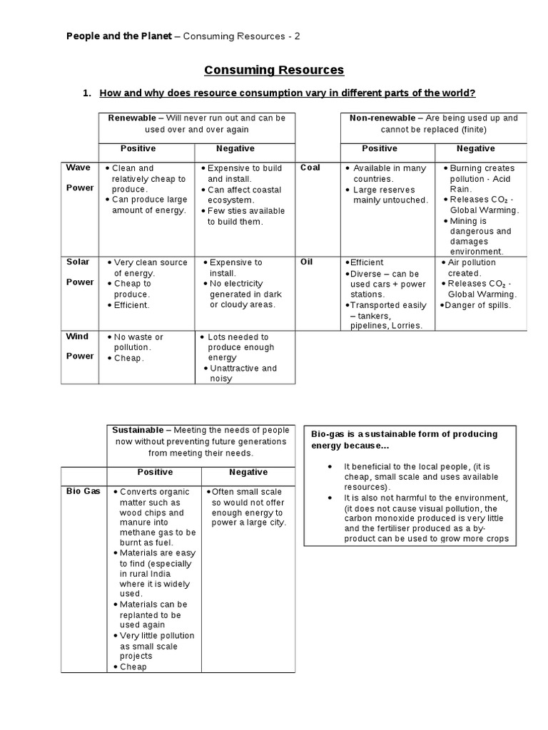 2 - Consuming Resources | Download Free PDF | Resource | Sustainability