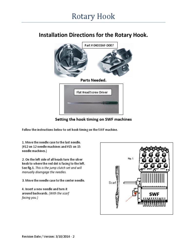 Rotary Hook | PDF | Screw | Crafts