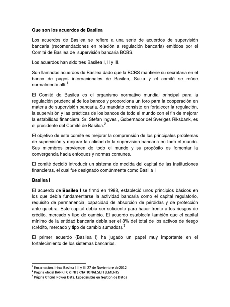 Qué Es Basilea III y Por Qué Surgió | PDF | Basilea Ii | Basilea Iii