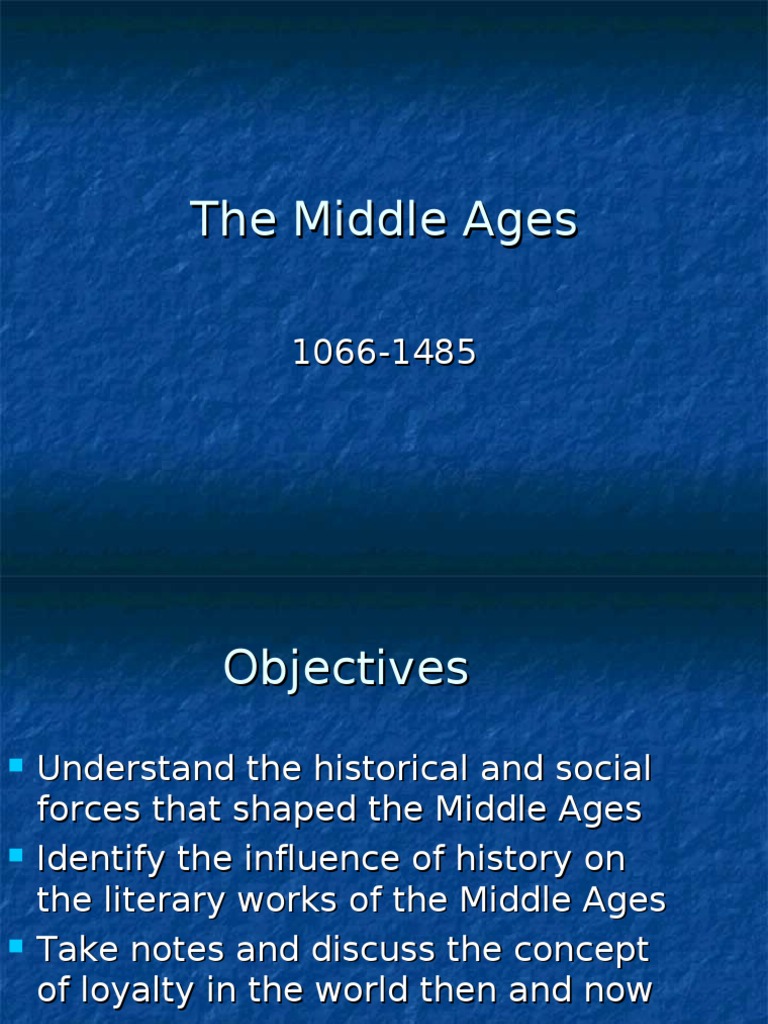 The Middle Ages Powerpoint | PDF | Chivalry | Middle Ages