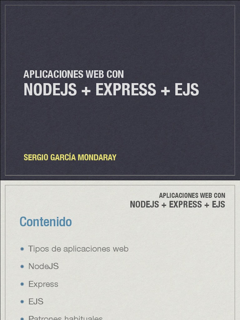 Web Development with Node.js, Express and EJS | PDF | Aplicación web | Script Java