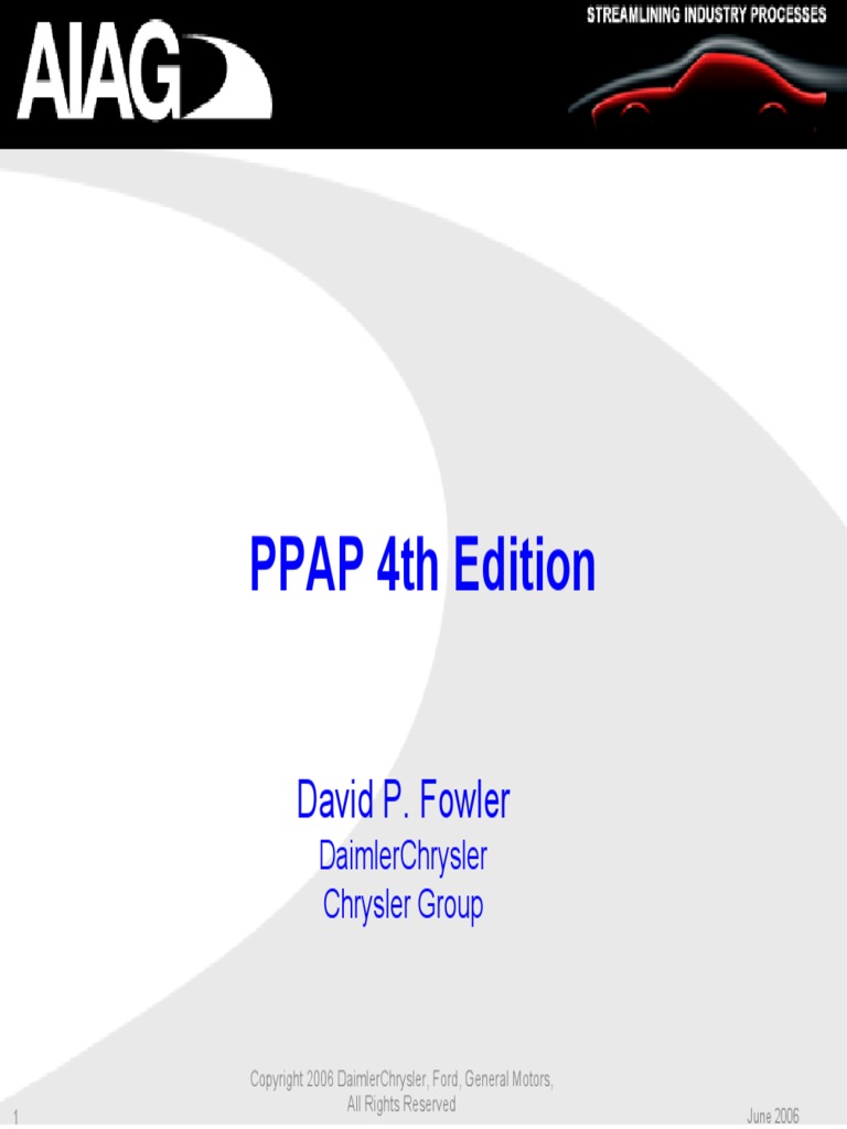 2006 PPAP Manual 4th Edition Manual | PDF