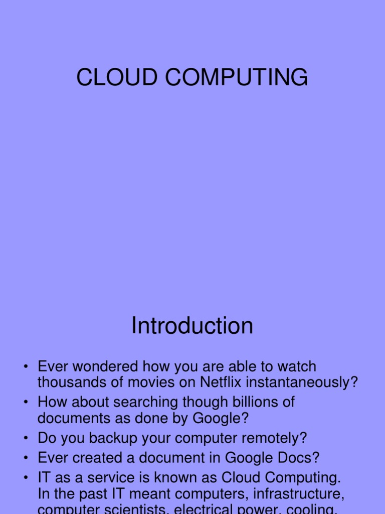 Cloud Computing | PDF | Virtual Machine | Cloud Computing