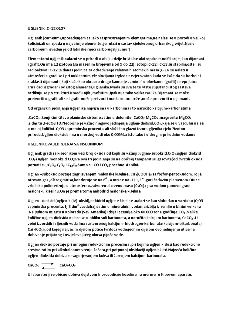 UGLJENIK | PDF