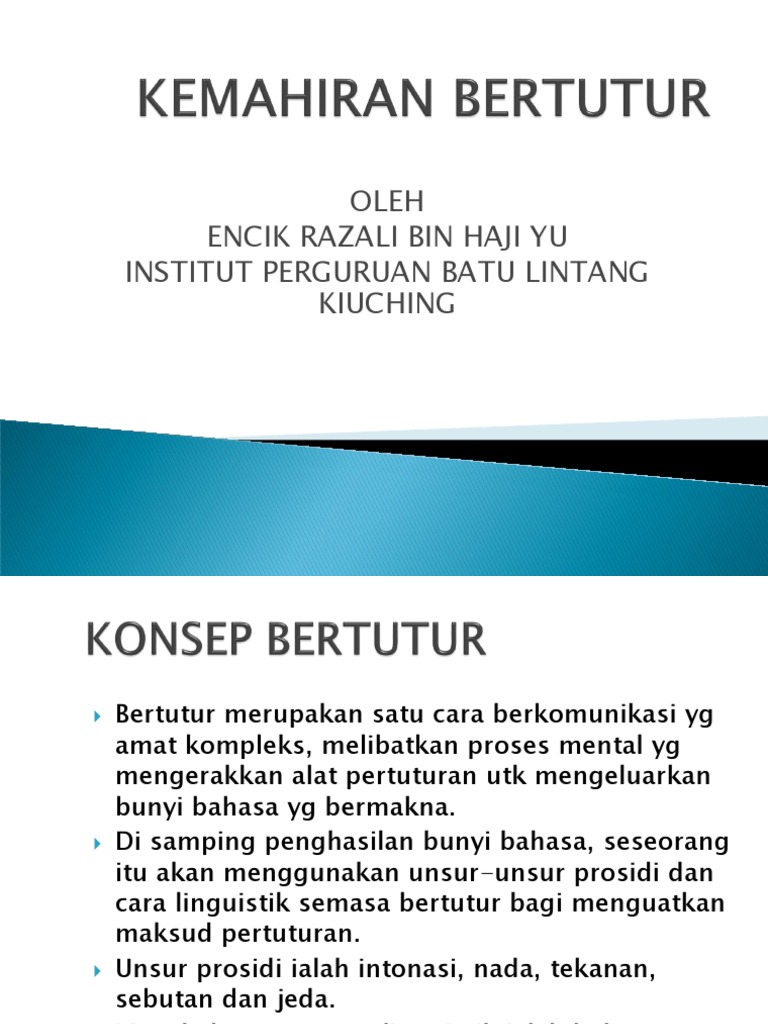 Kemahiran Bertutur | PDF