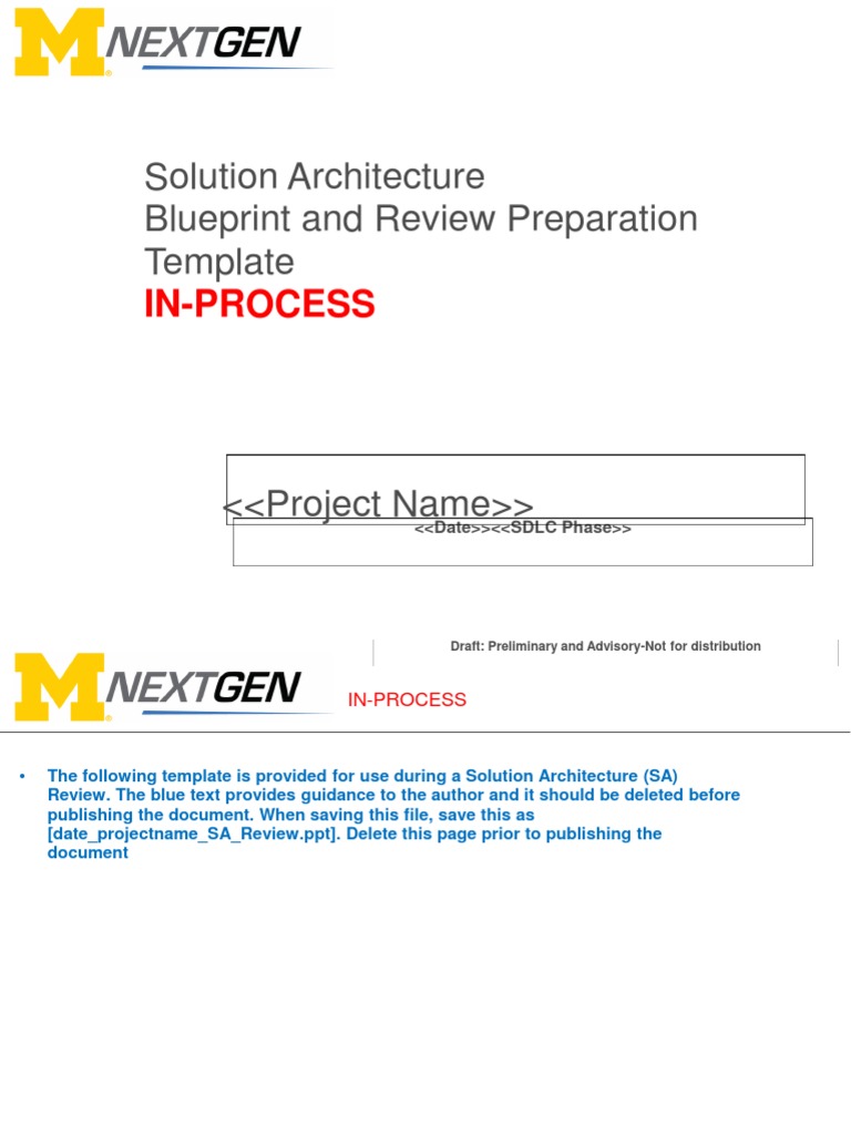 Solution Architecture Review Blueprint Preparation Template | PDF ...