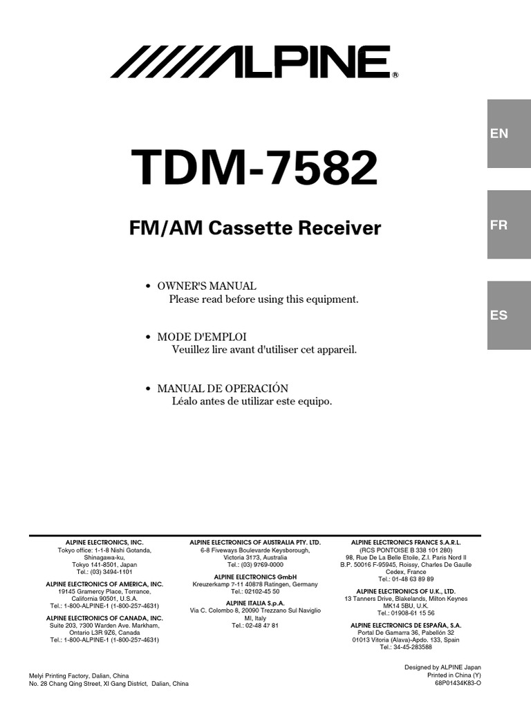 Om TDM-7582 | PDF | Compact Cassette | Electrical Wiring