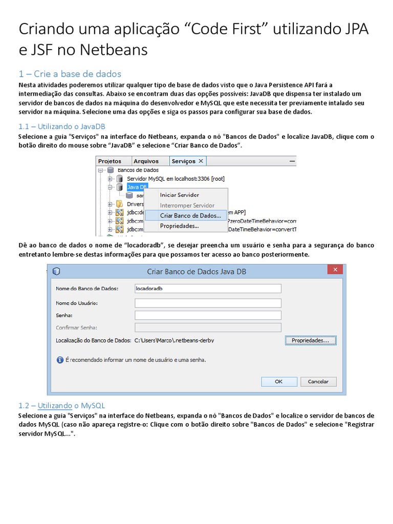 Criando Uma Aplicação Completa JSF | PDF | Classe (programação de ...