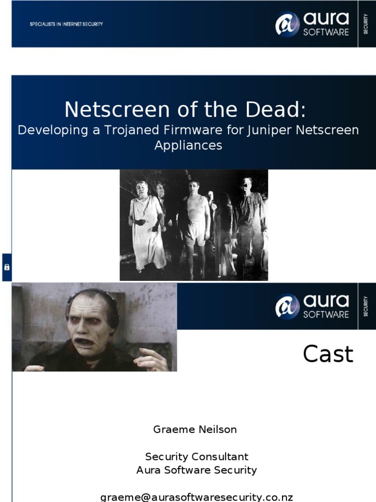 Netscreen of The Dead:: Developing A Trojaned Firmware For Juniper ...