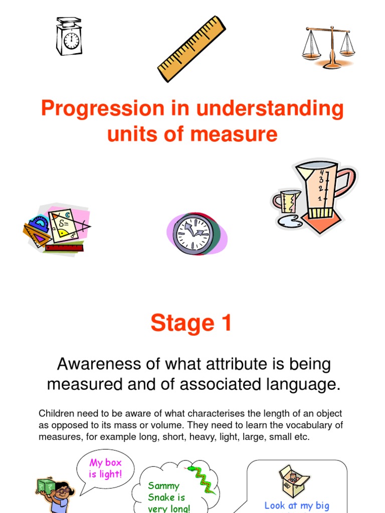 Progression in Understanding Units of Measure | PDF | Units Of ...