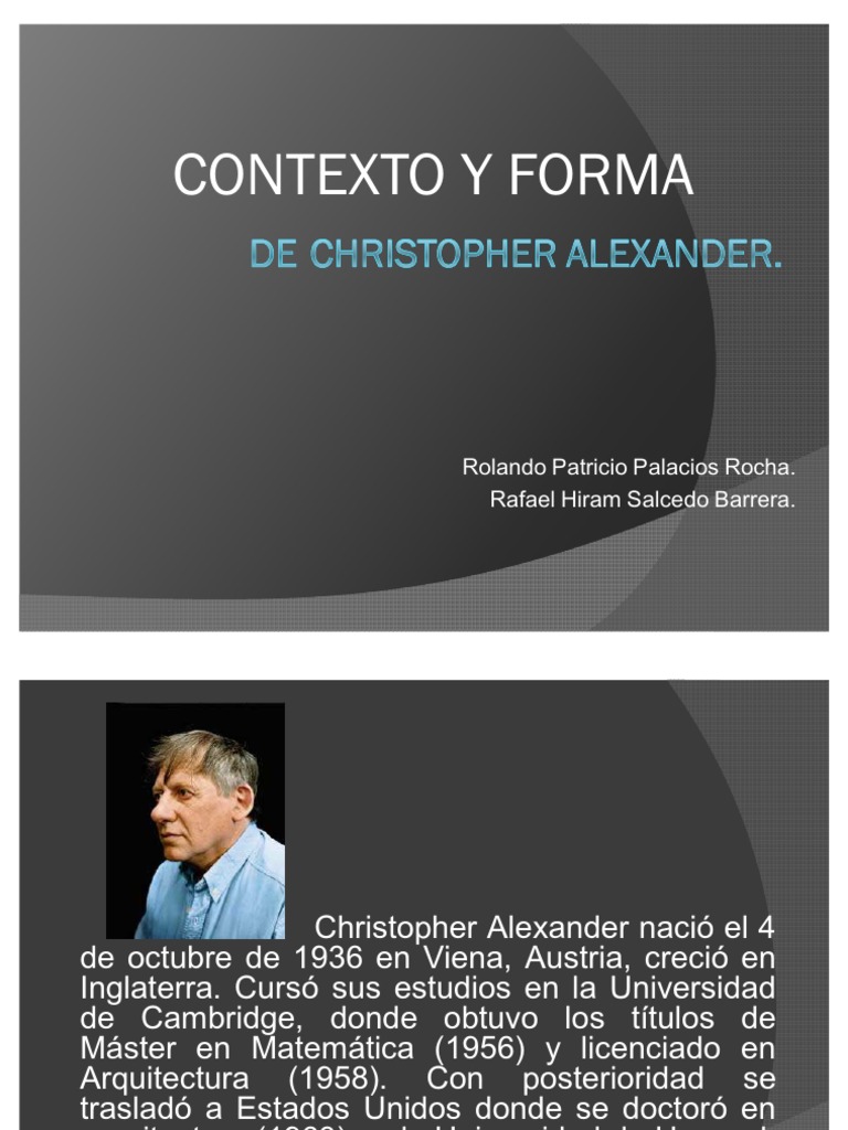 Christopher Alexander PDF | PDF | Science