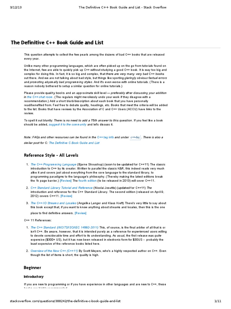 C++ Books List | C++ | Wiki