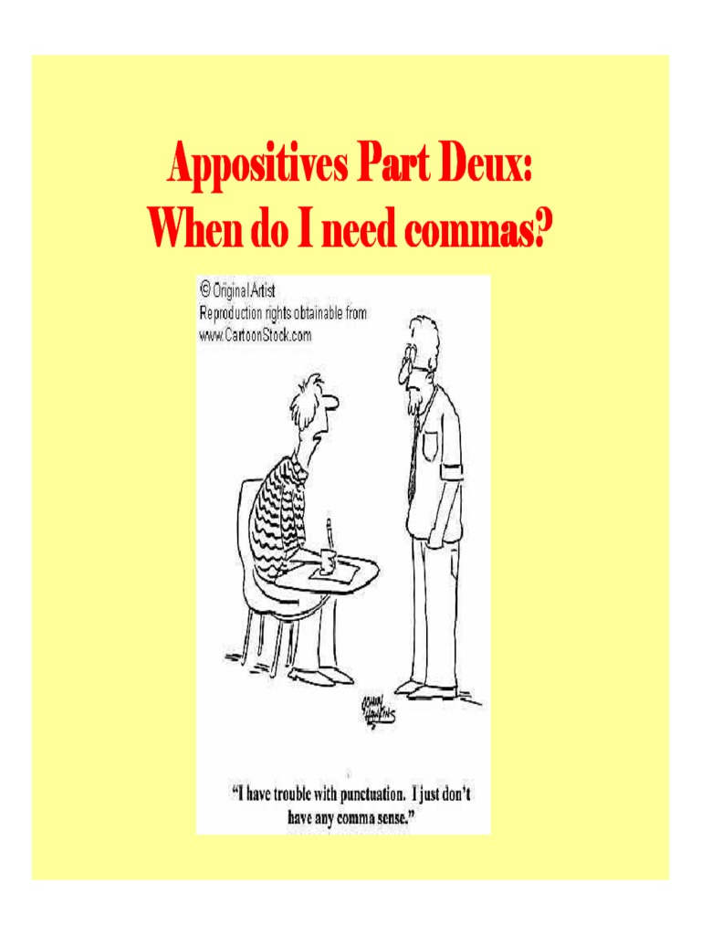 Appositive Phrases - Essential Vs Nonessential | PDF | Noun | Phrase