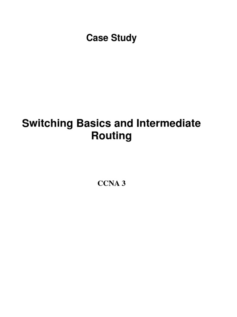 Switching Basics And Intermediate Routing Pdf Ip Address Computer Network