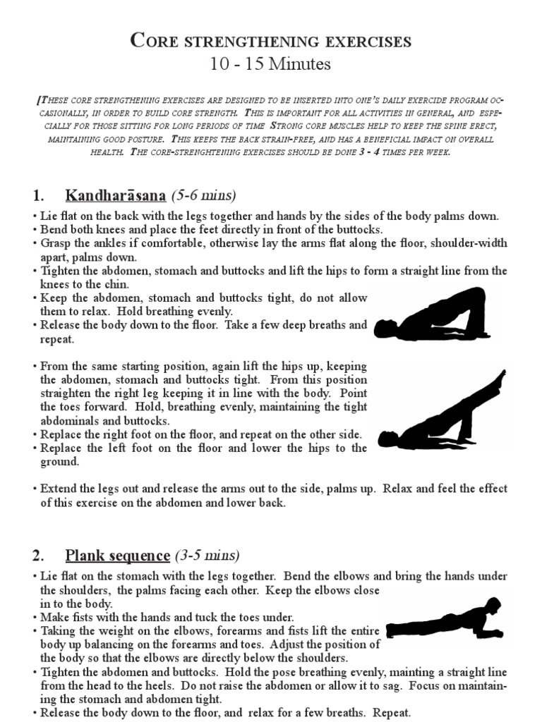 Stability and Core Exercises | PDF | Abdomen | Elbow