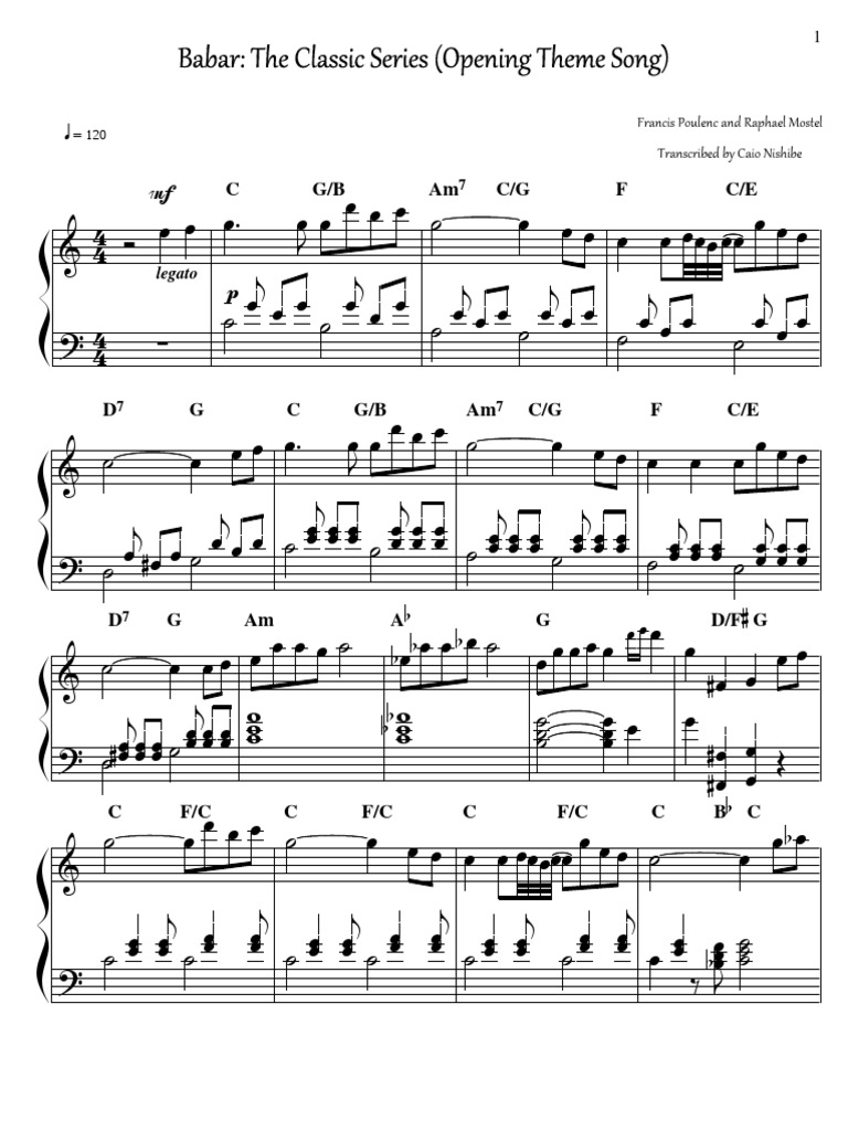 Babar - The Classic Series (Opening Theme Song) | PDF