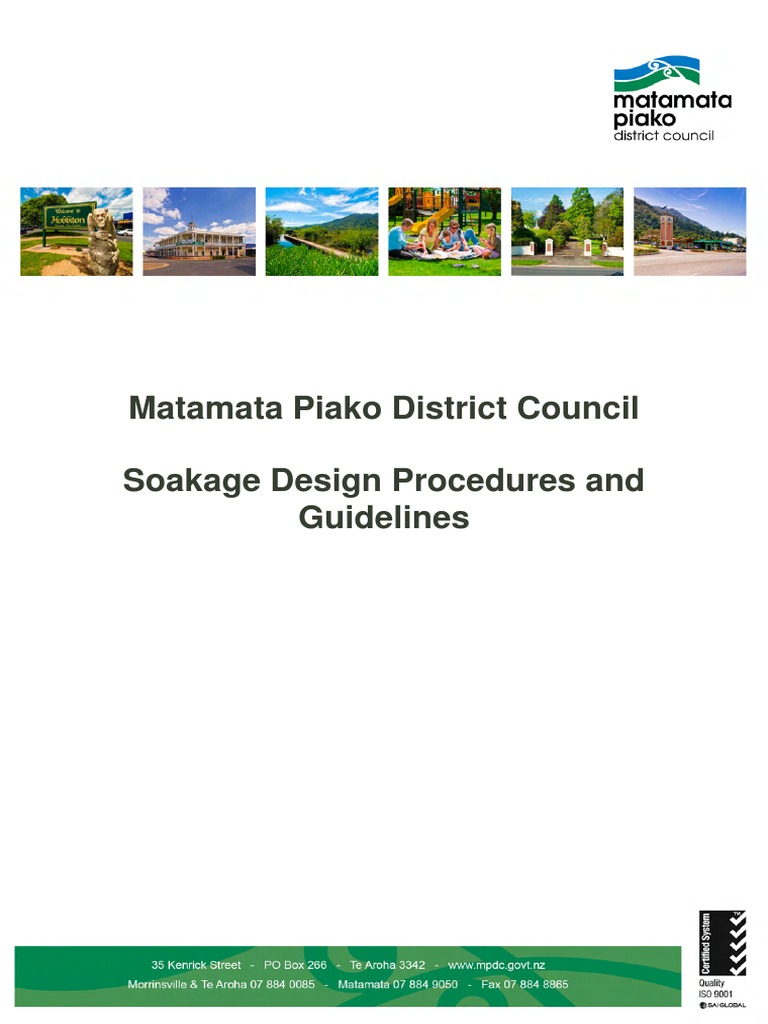 Matamata Piako District Soakage Guidelines | PDF | Surface Runoff ...