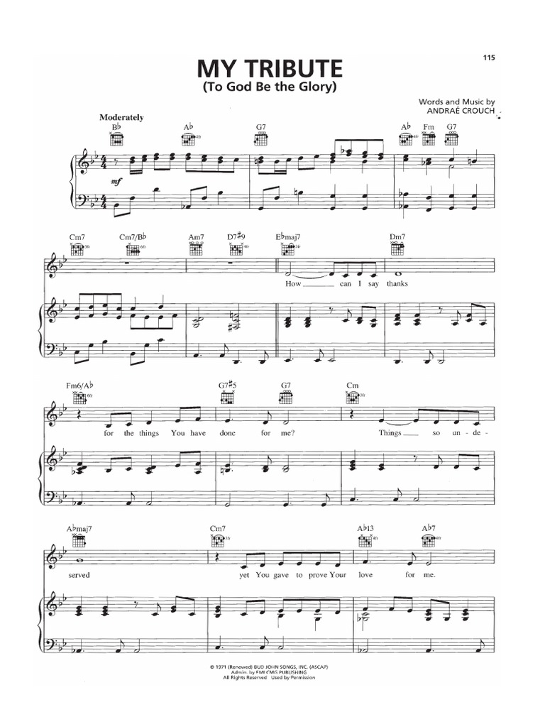 My Tribute Pdf
