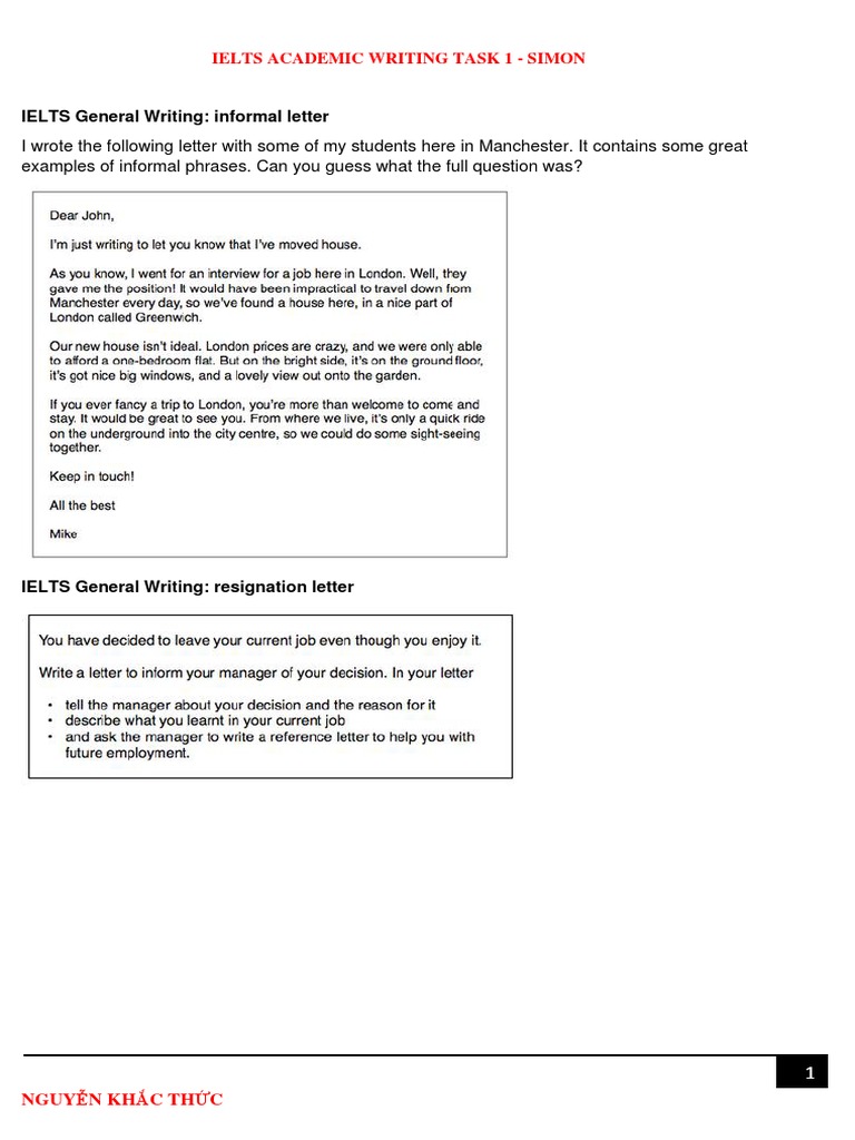 IELTS General Writing - Simon | Download Free PDF | International ...