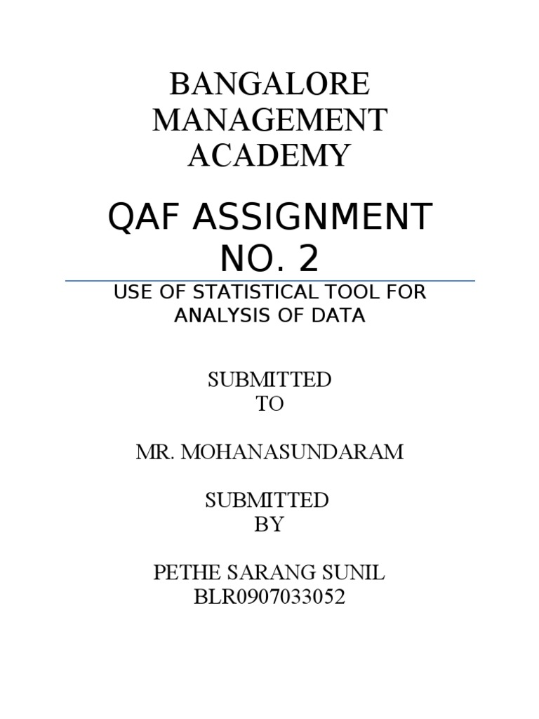 Quantitative Analysis Assignment Pdf Correlation And Dependence