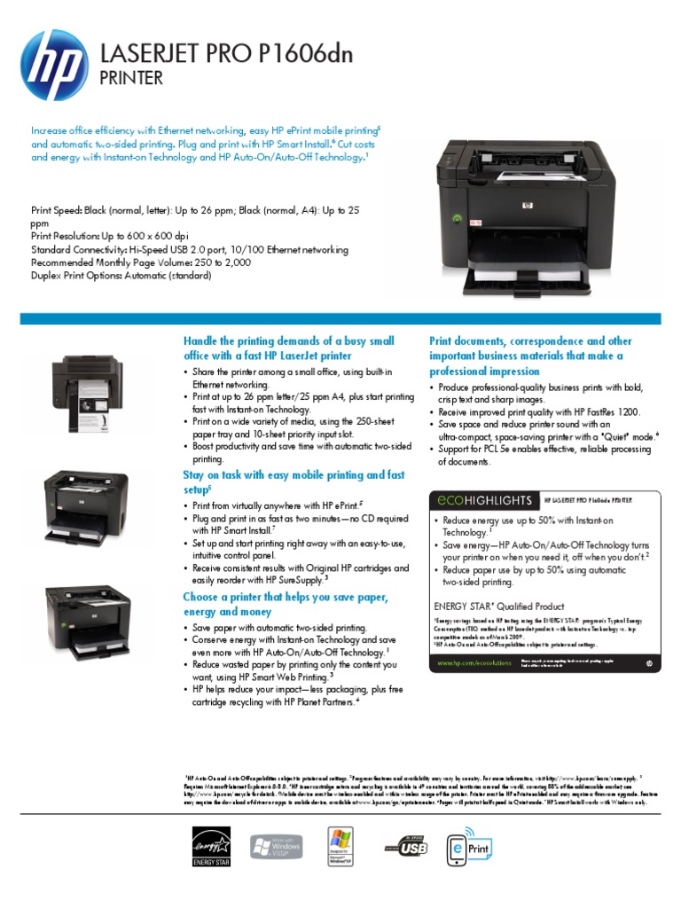 Laserjet Pro P1606Dn: Printer | PDF