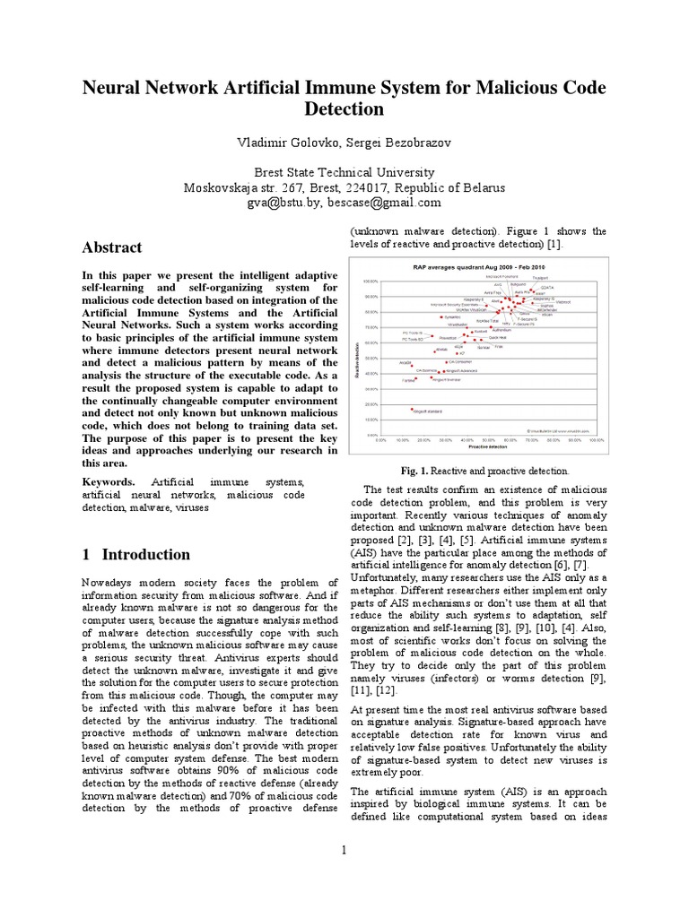 Neural Network Artificial Immune System For Malicious Code Detection ...