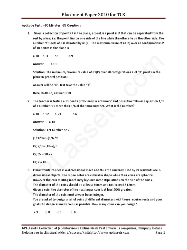 Preparing for Success: A Guide to the TCS Placement Paper 2010 | PDF | Ferrari | Claude Monet