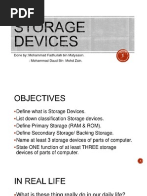 Computer Storage Devices List