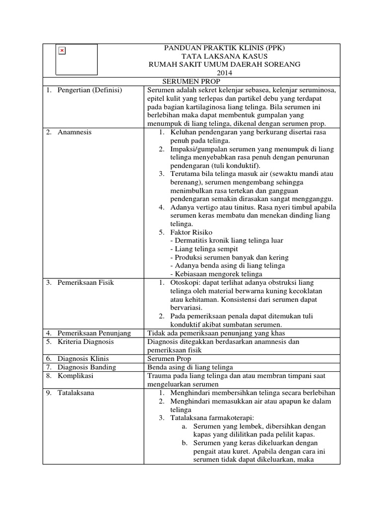 PPK Serumen Prop | PDF