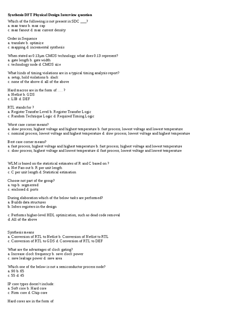 DFT Interview | PDF | Digital Electronics | Electronic Engineering