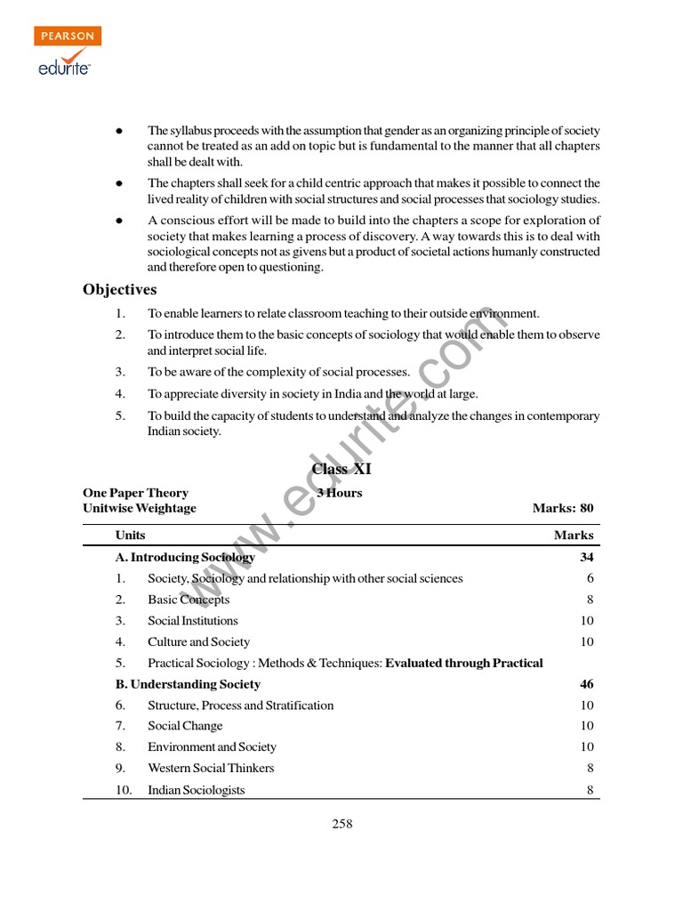 Objectives: One Paper Theory 3 Hours Unitwise Weightage Marks: 80 Units ...