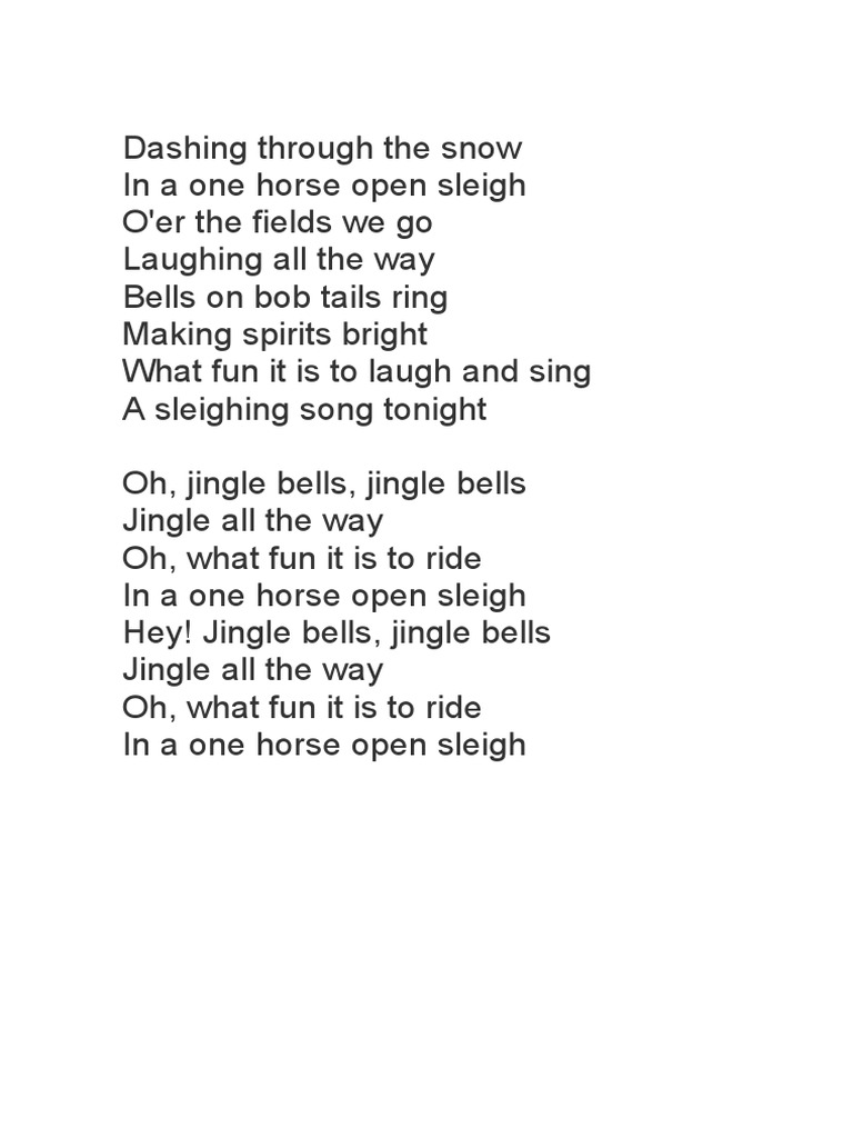 Jingle Bells | PDF | Home & Garden | Poetry