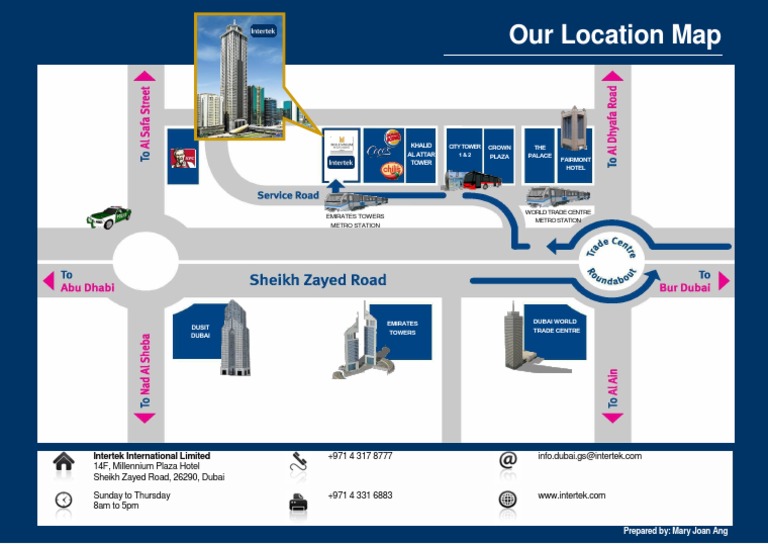 Intertek Dubai Office Map-Millennium Plaza | PDF