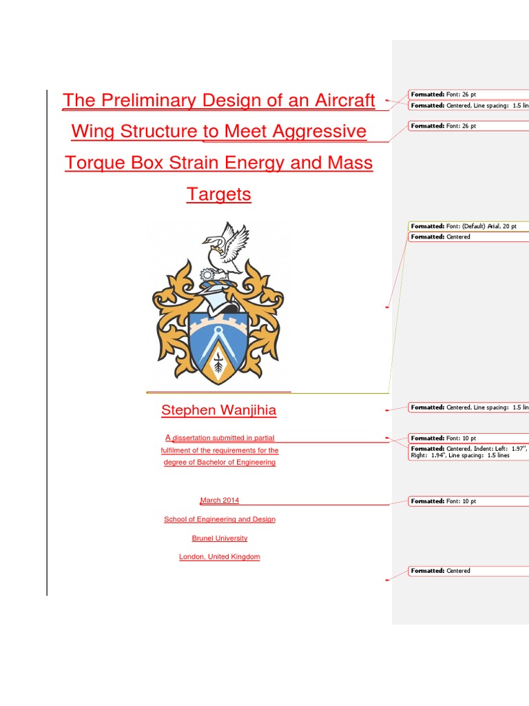 Topology Optimization of A Wing Box Rib | PDF | Structural Analysis | Mathematical Optimization
