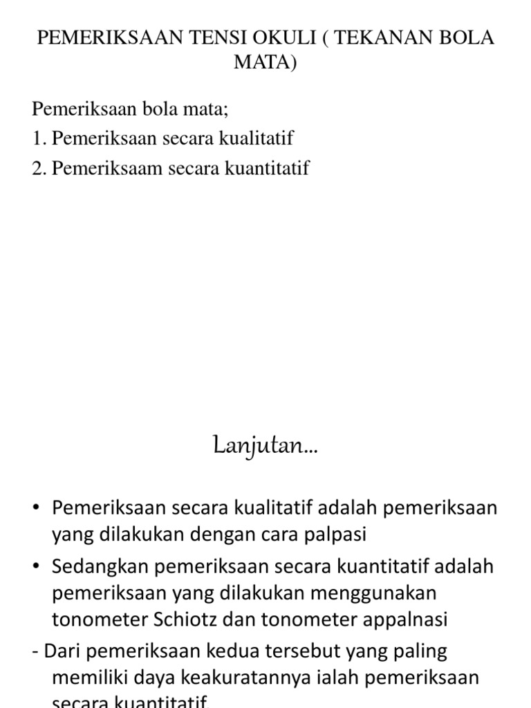 Pemeriksaan Tensi Okuli dan Buta Warna | PDF