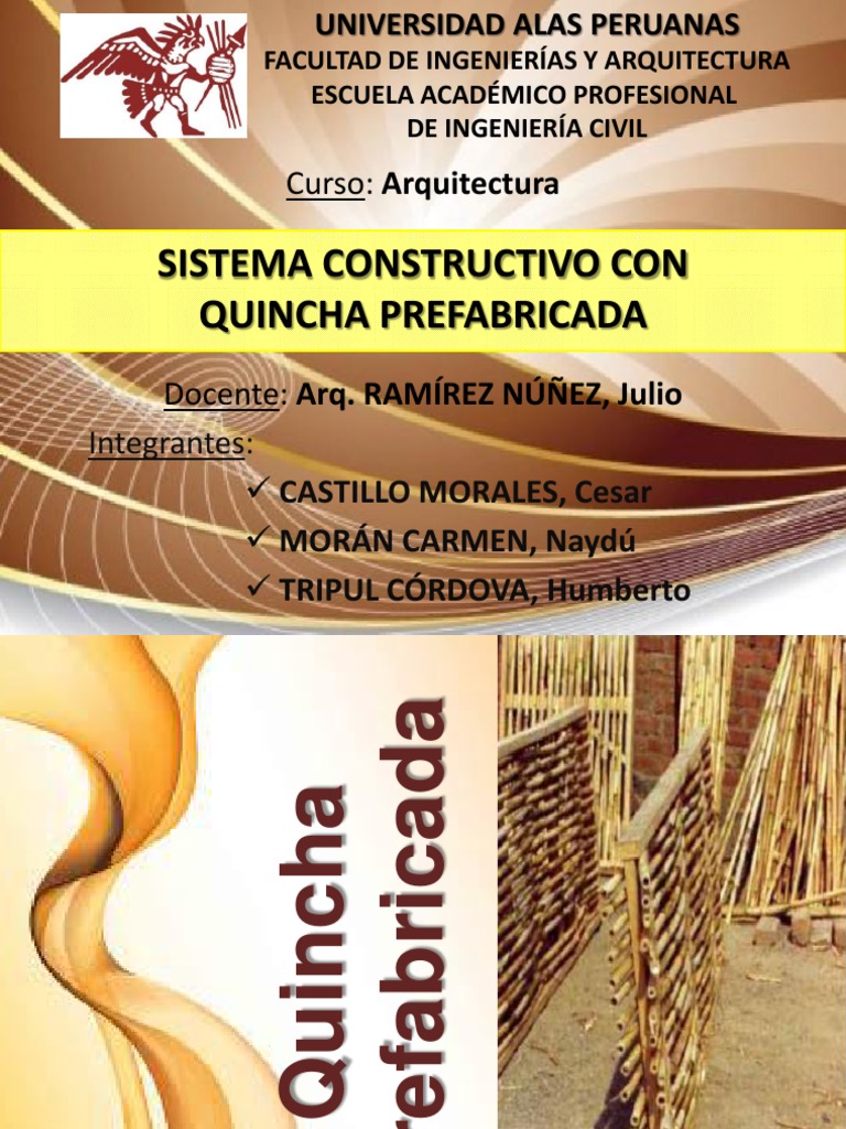 Sistema Constructivo Quincha Prefabricada | PDF | Perú | Lima