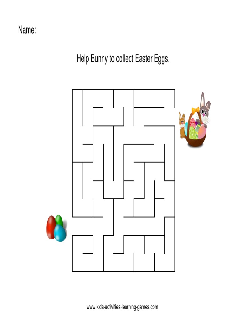 Name: Help Bunny To Collect Easter Eggs | PDF