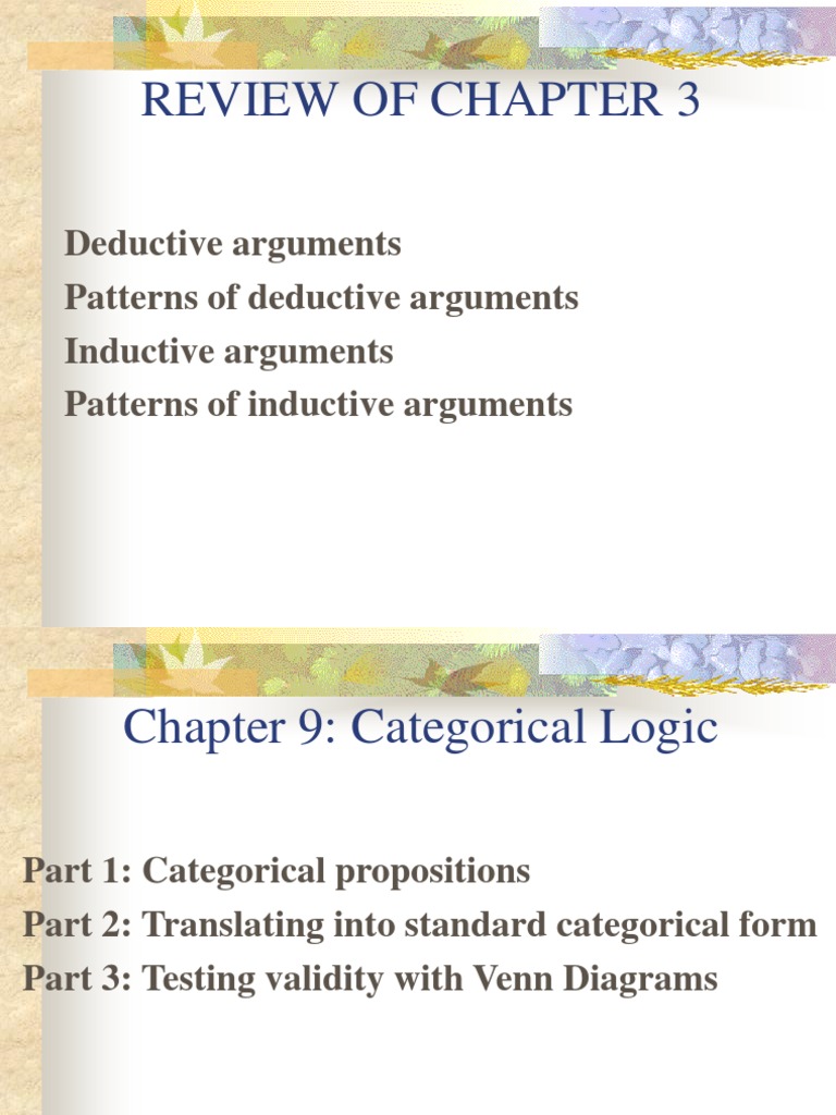Chap 9 - Categorical Logic | Proposition | Argument | Free 30-day Trial | Scribd
