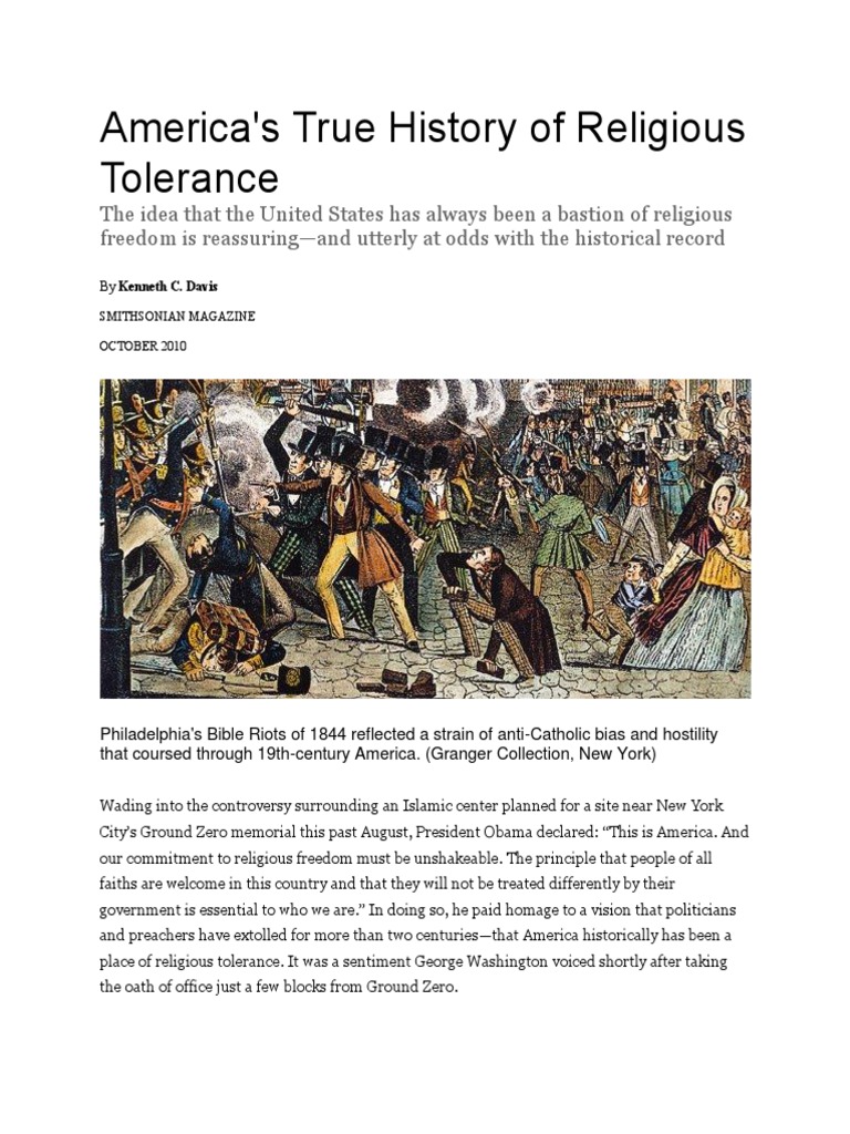 America's True History of Religious Tolerance | PDF | Thomas Jefferson ...