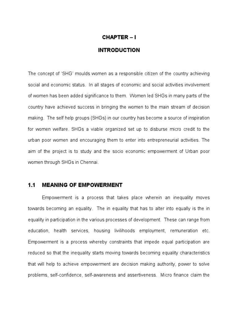 Self Help Group Pdf Empowerment Microfinance