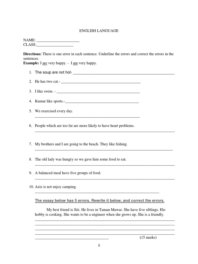 The Essay Below Has 5 Errors. Rewrite It Below, and Correct The Errors ...